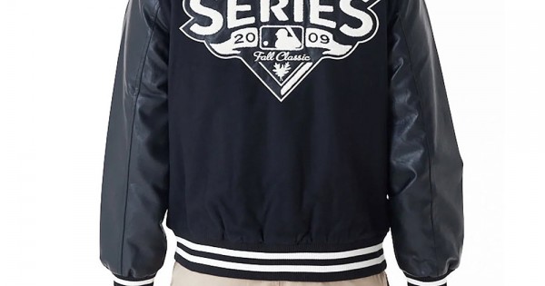 2009 NY Yankees World Series Black Varsity Jacket