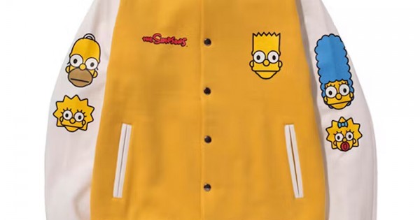 Bape Simpsons Baby Milo Varsity Jacket