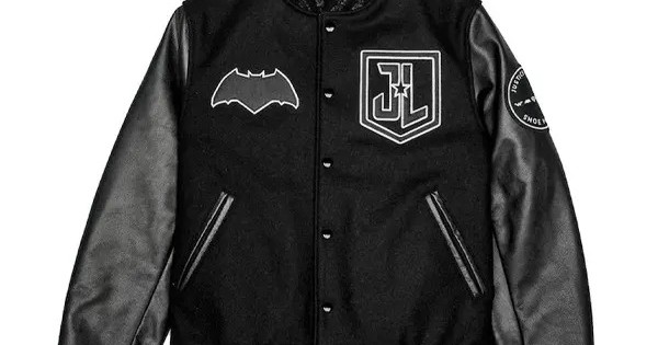 Batman Justice League Black Varsity Jacket