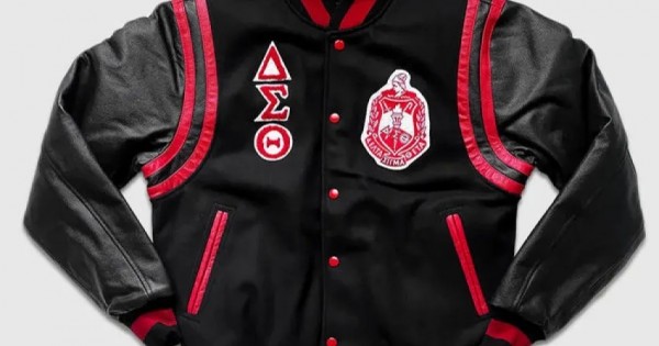 Delta Sigma Theta Black Varsity Jacket