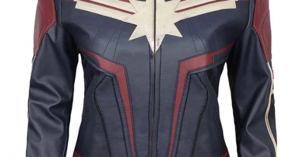 Trendy Captain Marvel Leather Jacket | JacketsThreads