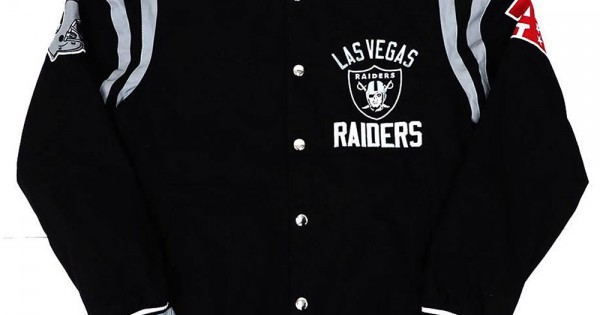 Las Vegas Raiders Tailback Black Varsity Jacket