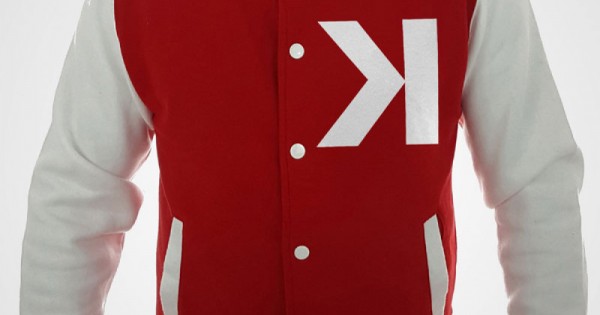 Men's Kavinsky Electro Varsity Red and White Jacket