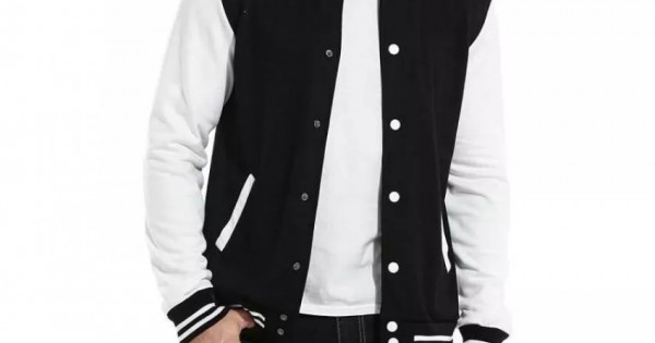 Mens Slim Fit Varsity Baseball Jacket