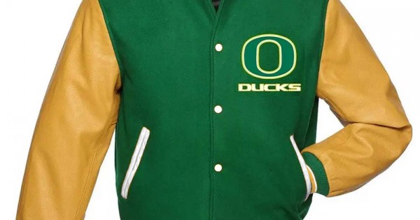 Oregon Ducks Green and Yellow Varsity Jacket