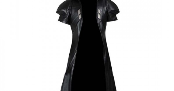 Overwatch Game Reaper Leather Long Jacket with Vest Halloween Costume