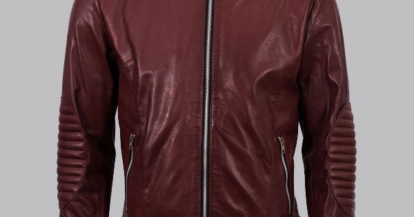 Rupal Maroon Custom Leather Motorcycle Jacket Men