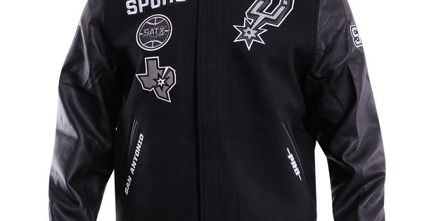 San Antonio Spurs Retro Classic Black Wool Varsity Jacket
