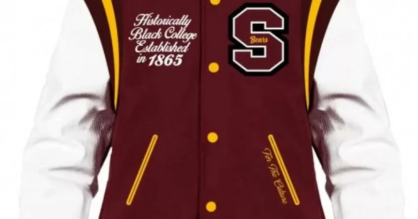 Shaw University Maroon Varsity Jacket