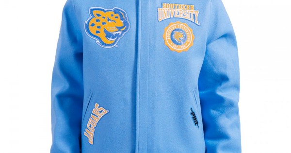 Varsity Jacket Southern University Jaguars Light Blue Crest