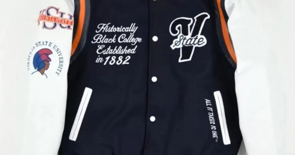 Virginia State University Black Varsity Jacket