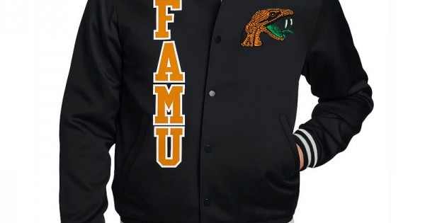 FAMU Full-Snap Satin Bomber Jacket