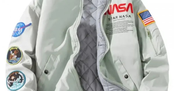 Joe Rogan Nasa White Bomber Jacket