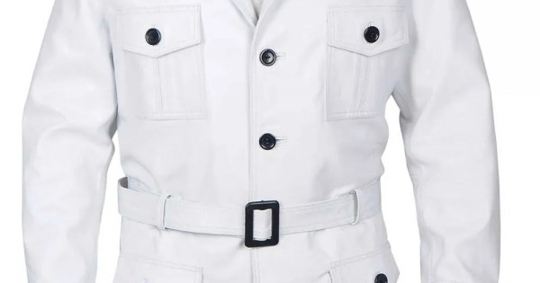 Legion Oliver Bird White Genuine Leather Jacket