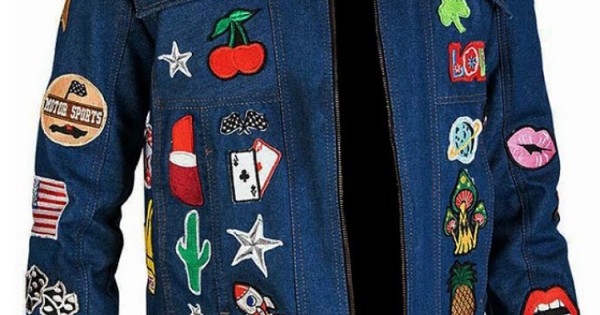 Rocketman Elton John Blue Denim Jacket with Patches - 13RW